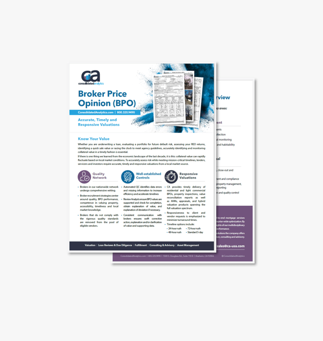 Broker Price Opinion (BPO) | Consolidated Analytics