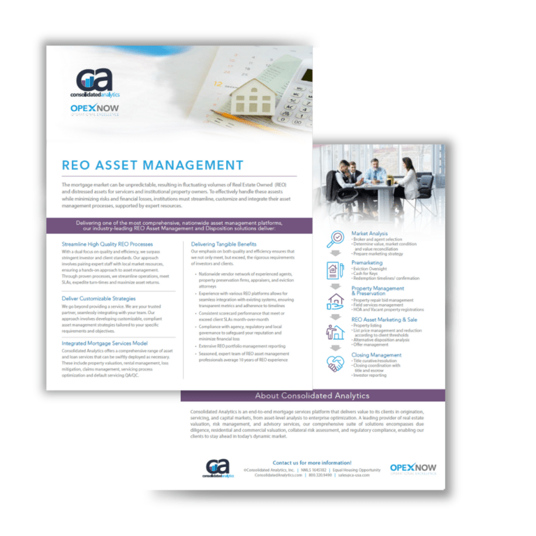 REO Asset Management | Consolidated Analytics